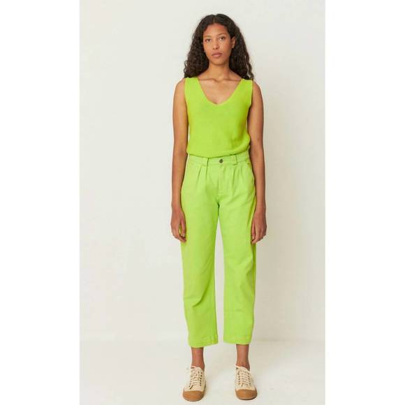 SKFK | Pants & Jumpsuits | New Skfk Amata Pants In Acid Green | Poshmark